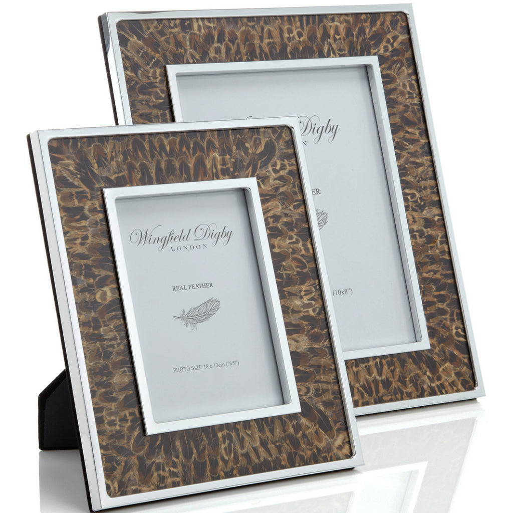 Hen Pheasant Feather Photo Frame - A Neutral Picture Frame