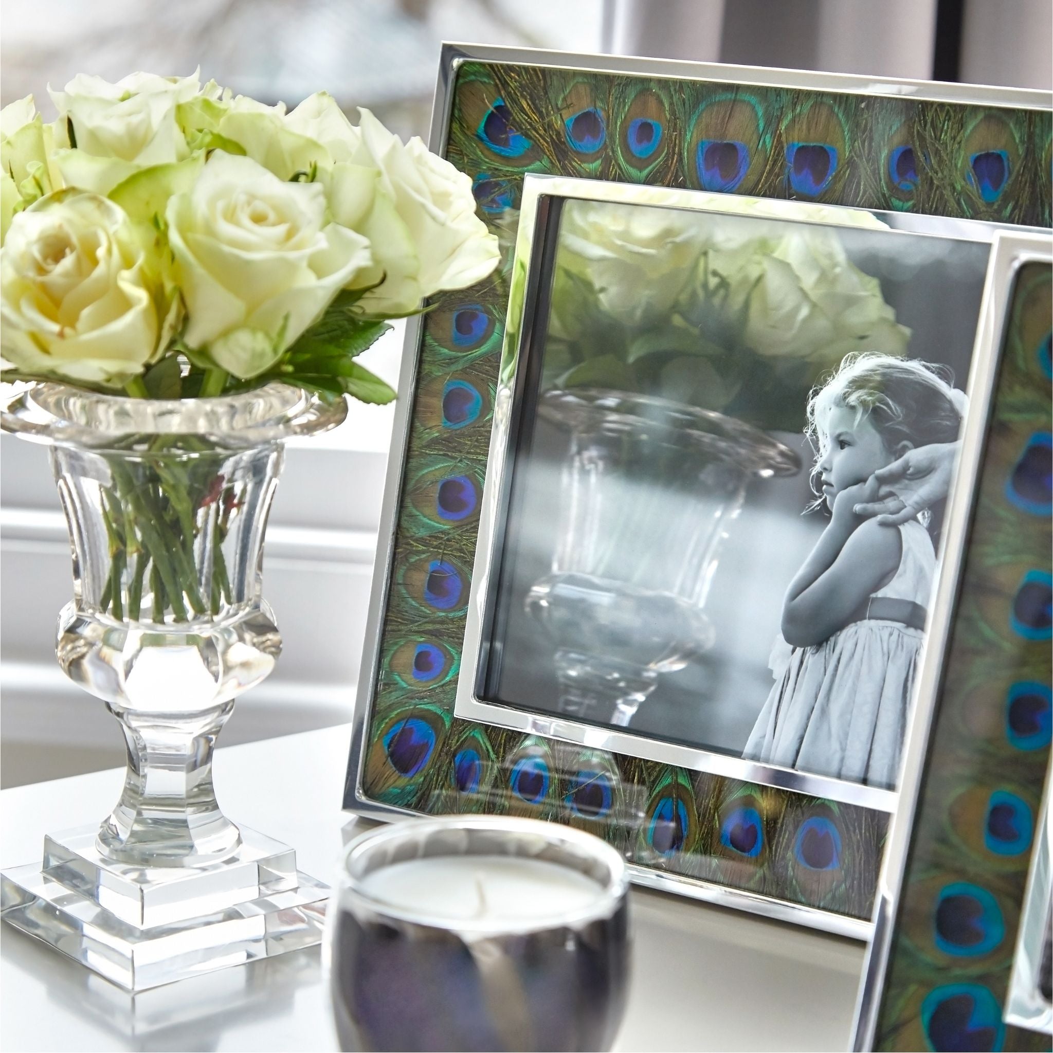 Peacock Feather Frame - A Colourful Statement Piece